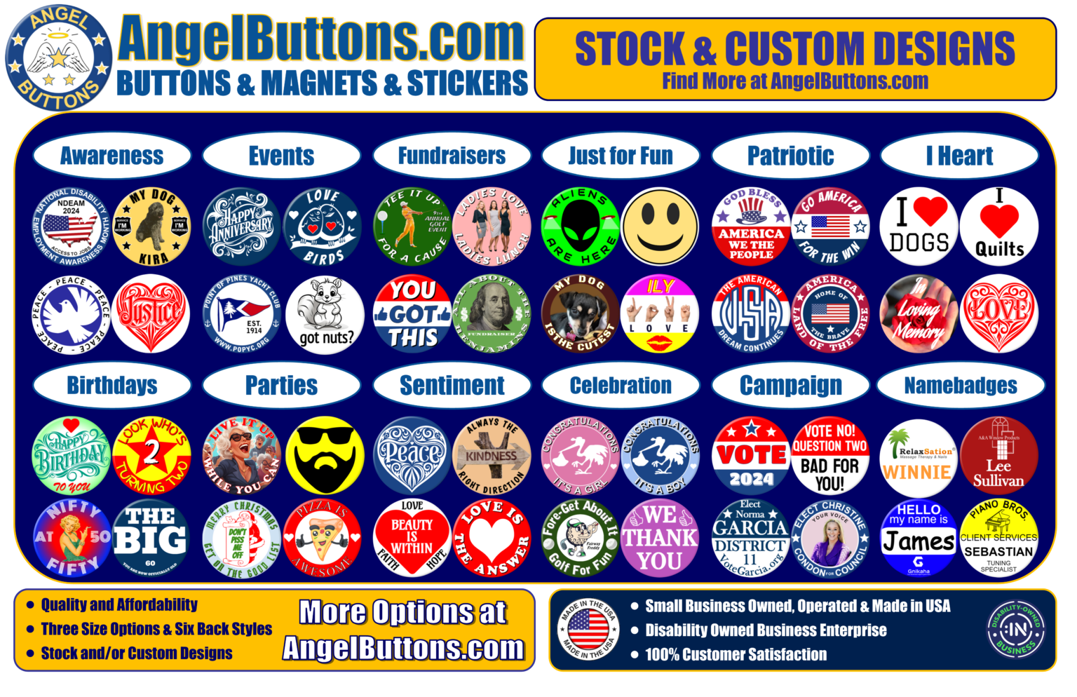 Occasions - Angel Buttons